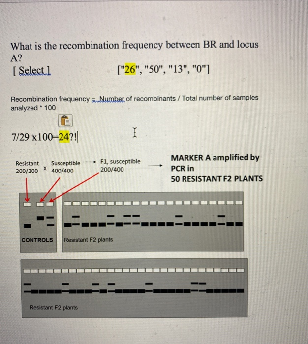Solved how do we measure the recombination frequncy , I have | Chegg.com