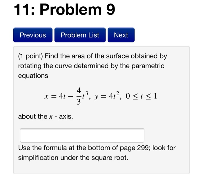 Solved Find the area of the surface obtained by rotating the | Chegg.com