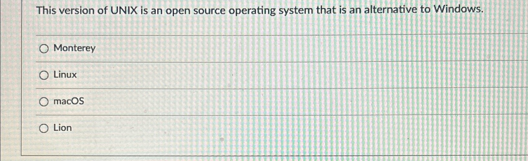 Solved This version of UNIX is an open source operating | Chegg.com