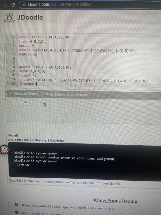 SIMPLE VERILOG HELP NEEDED: In the attached pictures, | Chegg.com