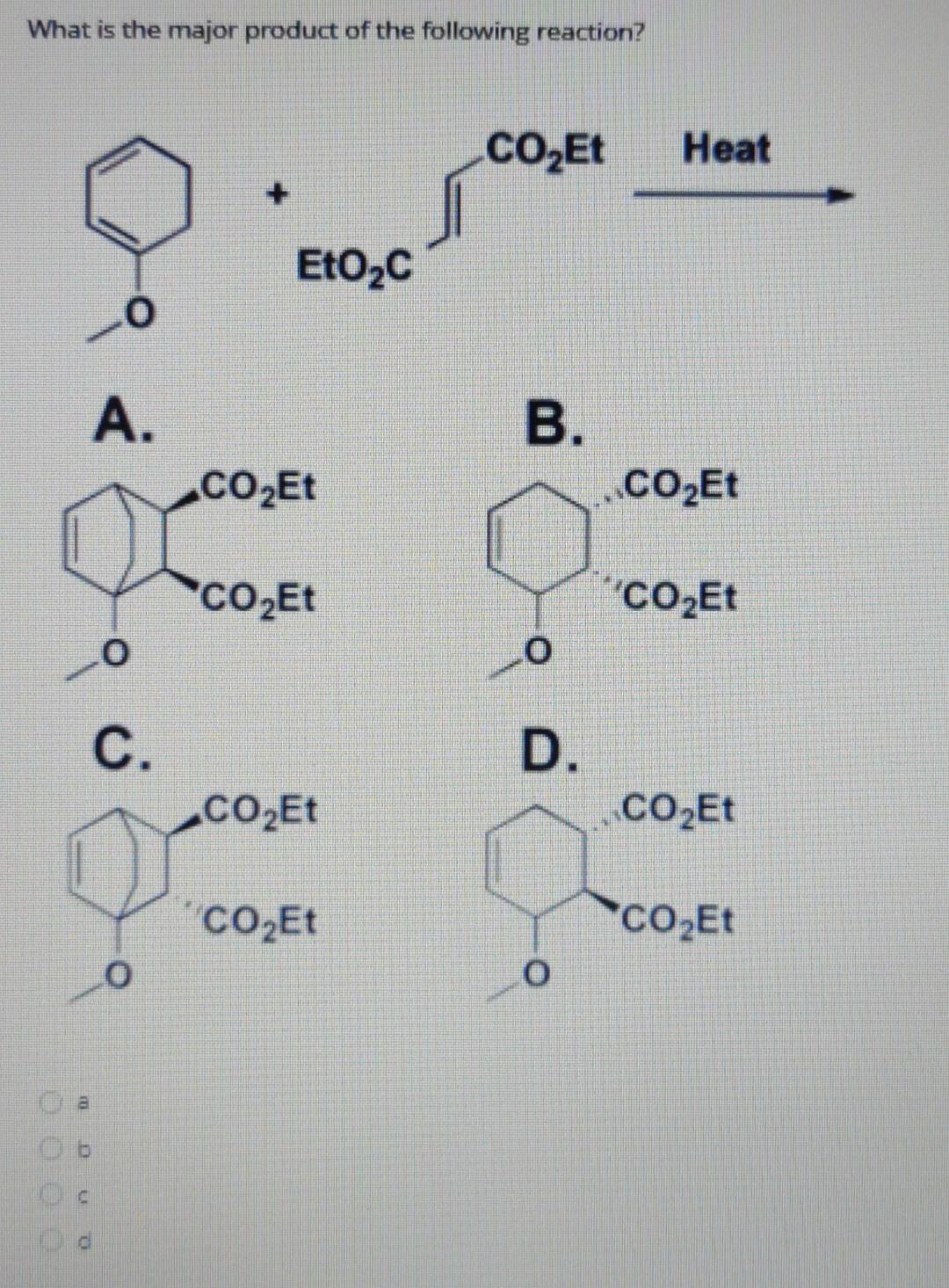 Solved What is the major product of the following reaction? | Chegg.com