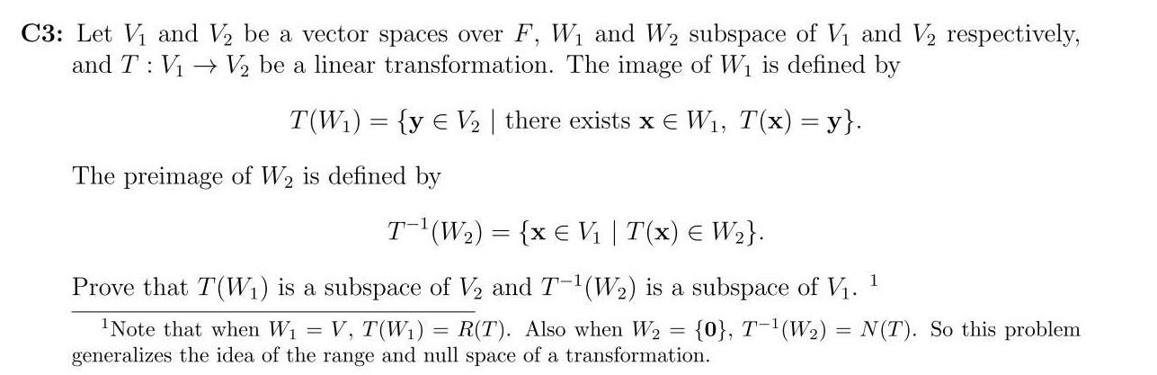 Solved 3: Let V1 and V2 be a vector spaces over F,W1 and W2 | Chegg.com