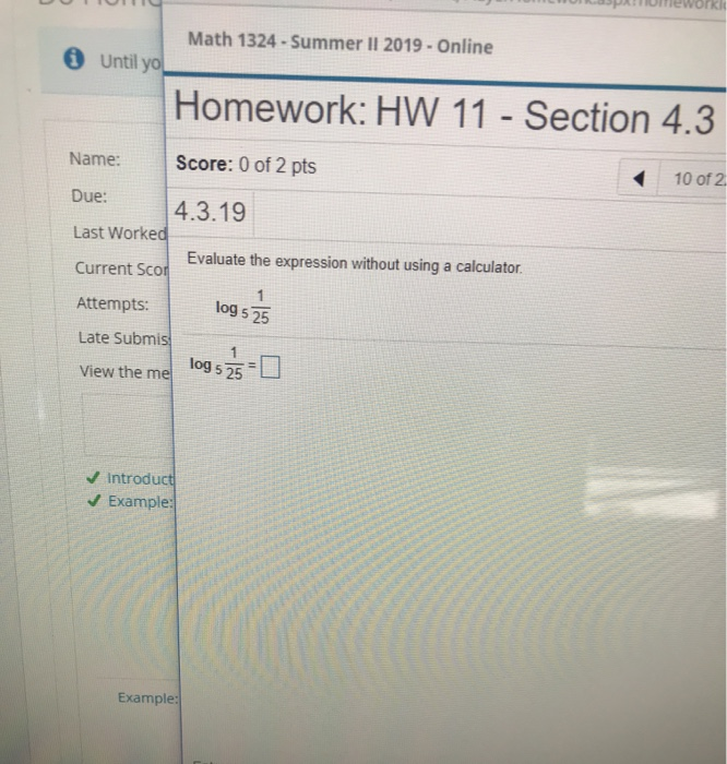 Solved Math 1324 - Summer II 2019 - Online * Until yo | Chegg.com