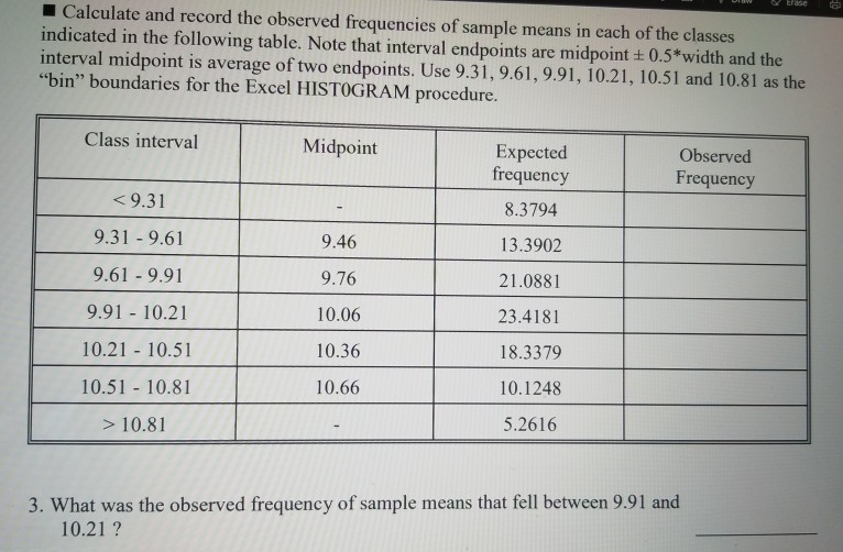 answer question 3 and explain how you find observed | Chegg.com