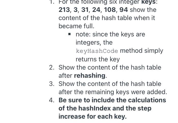 Solved 3. Consider the following pair of hash functions for | Chegg.com