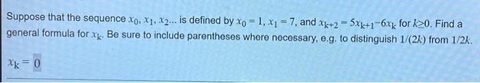 Solved Suppose that the sequence x0,x1,x2… is defined by | Chegg.com