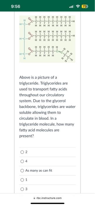 Solved Above is a picture of a triglyceride. Triglycerides | Chegg.com