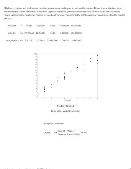 Solved IBM rents copiers and performs preventive maintenance | Chegg.com