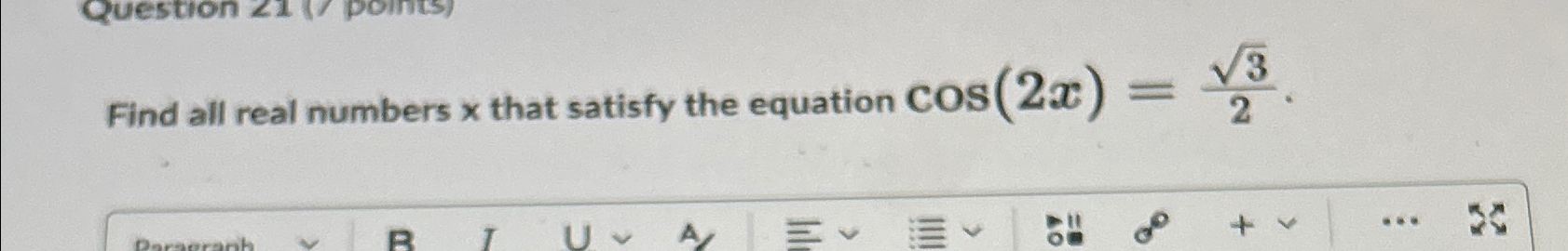 Solved Find all real numbers x ﻿that satisfy the equation | Chegg.com