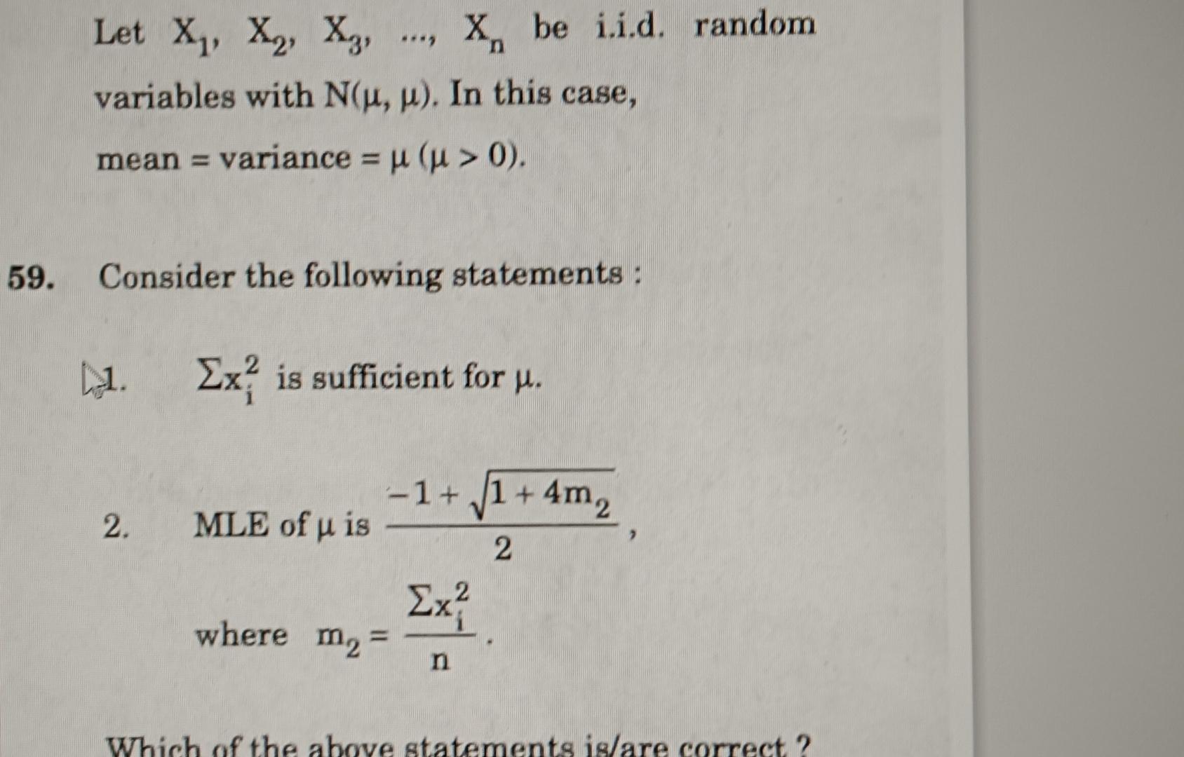 Let x1,x2,x3,dots,xn ﻿be i.i.d. ﻿random variables | Chegg.com
