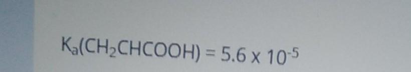 Solved There is 125 mL of a 0.25 M acrylic acid solution | Chegg.com