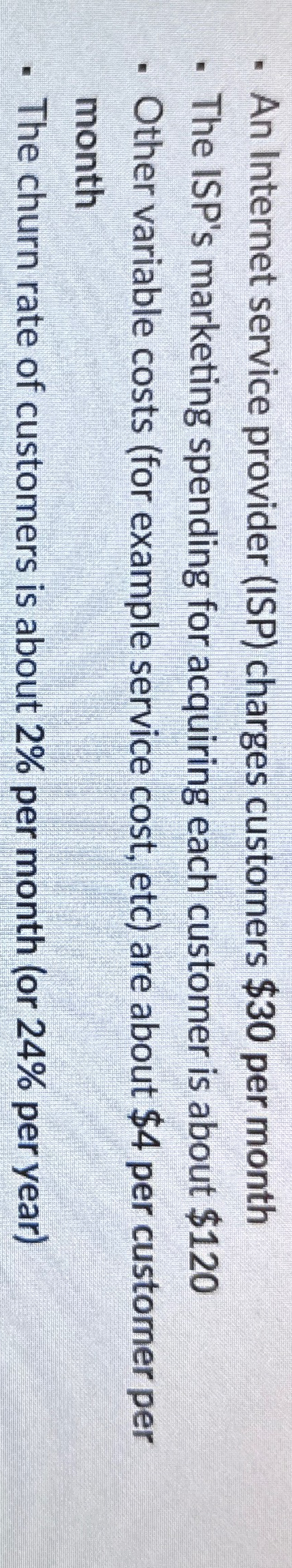 Solved An Internet service provider (ISP) ﻿charges customers | Chegg.com
