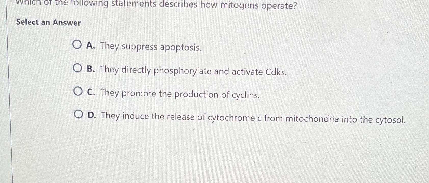 Solved Which of the following statements describes how | Chegg.com