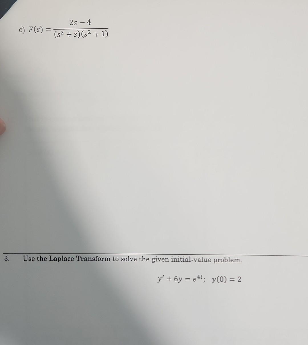 Solved Use partial Fraction decomposition to find the | Chegg.com