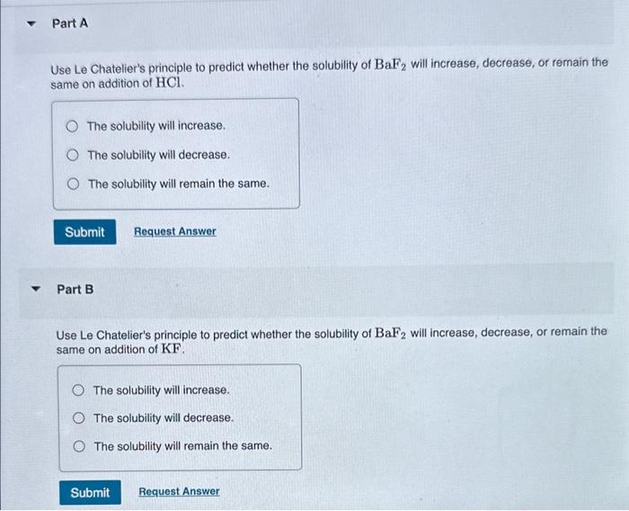Solved Use Le Chatelier's principle to predict whether the | Chegg.com