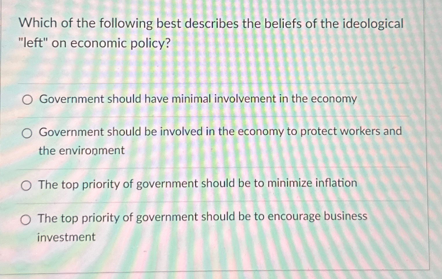 Solved Which of the following best describes the beliefs of | Chegg.com