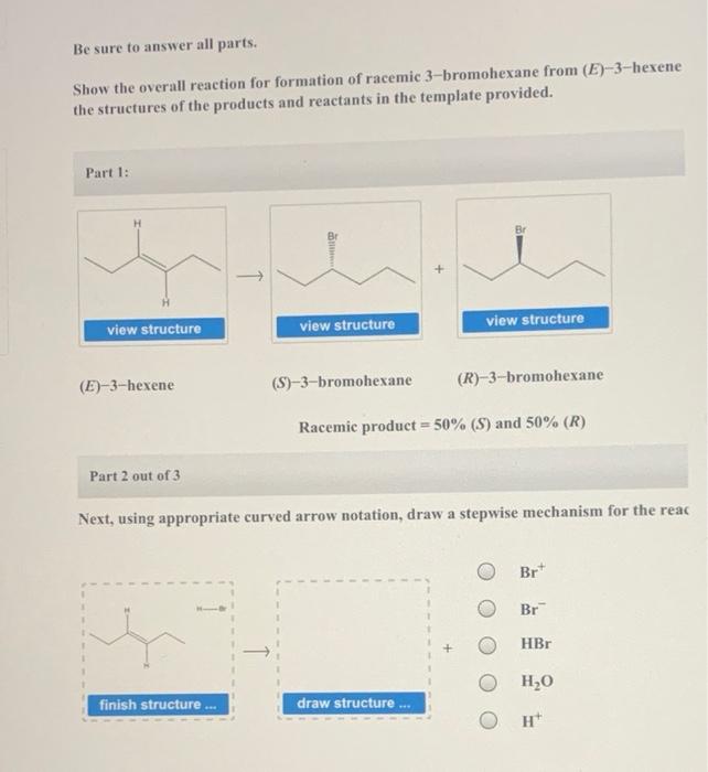 Solved Be sure to answer all parts. Show the overall | Chegg.com