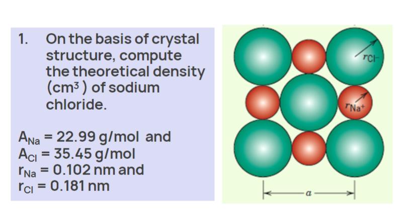 Solved On the basis of crystalstructure, computethe | Chegg.com