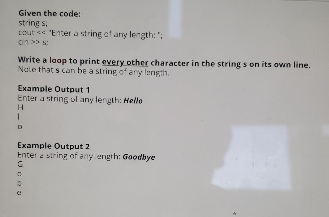 Solved Given The Code String S Cout 3198