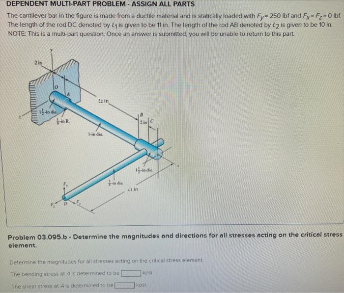 Solved DEPENDENT MULTI-PART PROBLEM - ASSIGN ALL PARTS The | Chegg.com