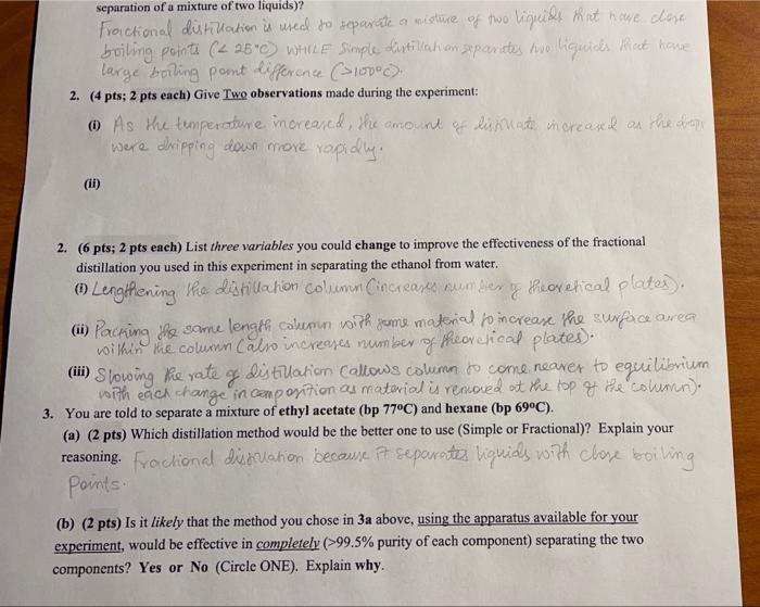 separation of a mixture of two liquids)? large | Chegg.com