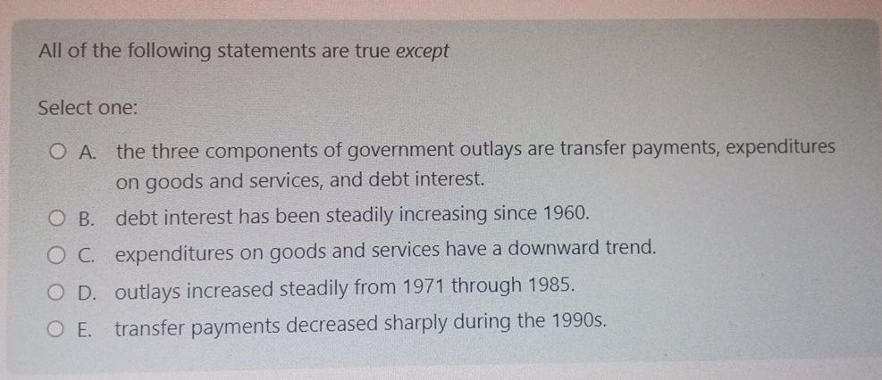 Solved All of the following statements are true exceptSelect | Chegg.com