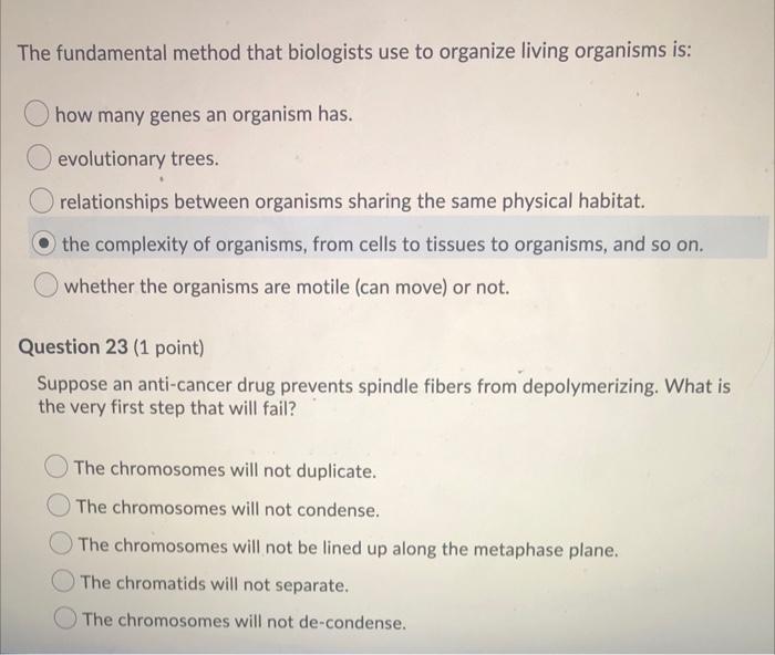 Solved The fundamental method that biologists use to | Chegg.com