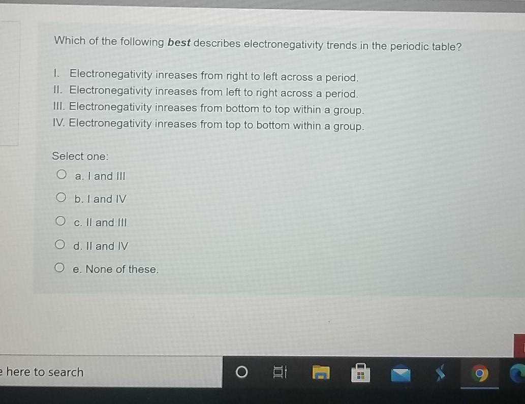 Solved Which of the following best describes | Chegg.com