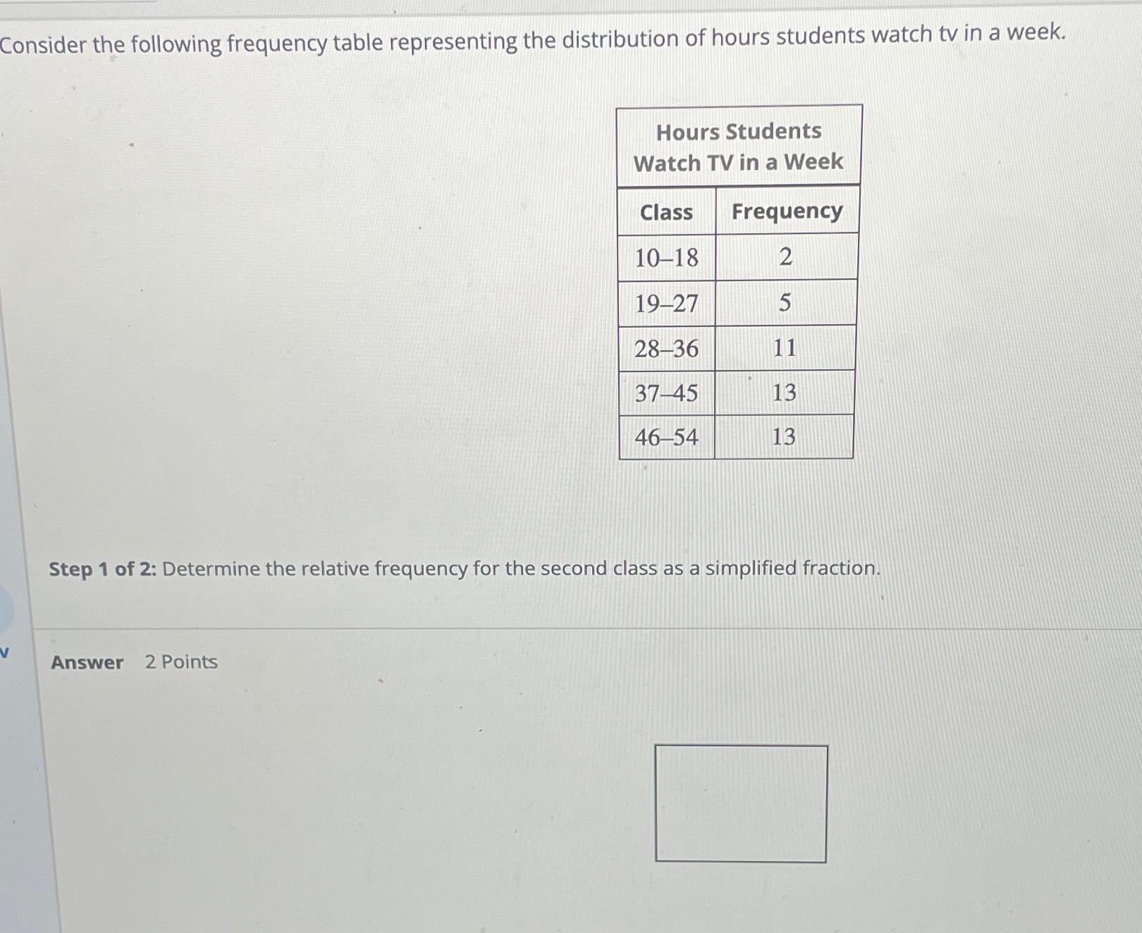 Solved Consider the following frequency table representing | Chegg.com