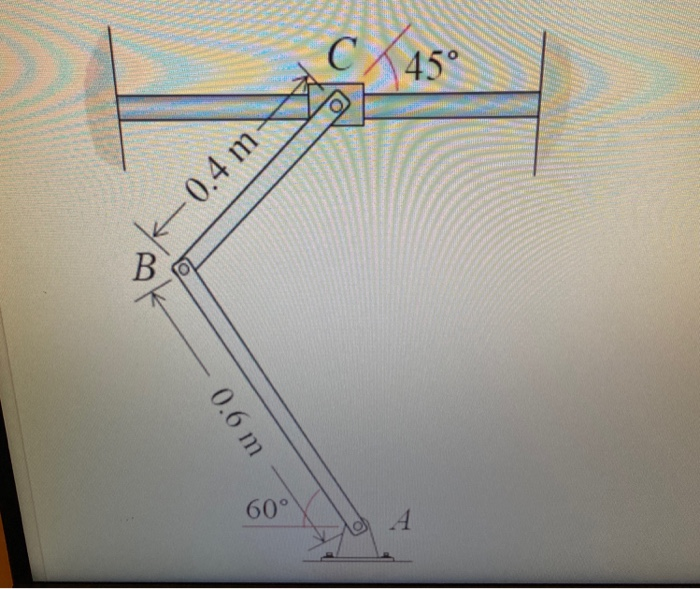 Solved the collar C slides with linear velocity (+ 3 m/s) | Chegg.com