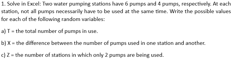 Solved Solve in Excel: Two water pumping stations have 6 | Chegg.com