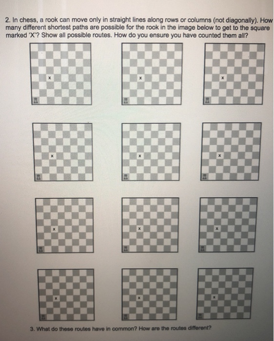 Solved 1. In chess, a rook can move only in straight lines | Chegg.com