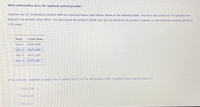 Solved if the projects weighted average cost of capital | Chegg.com
