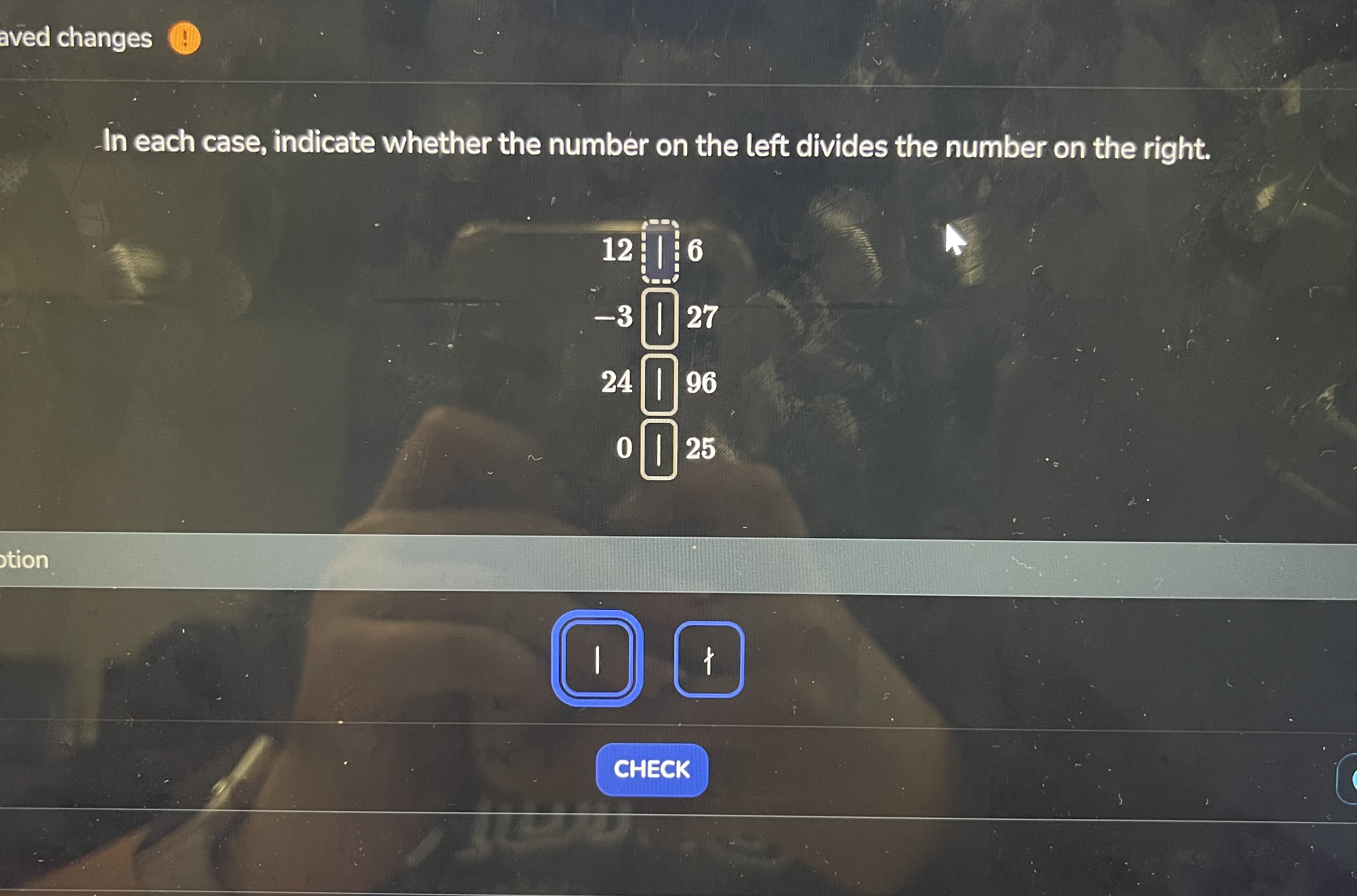 Solved In each case, indicate whether the number on the left | Chegg.com