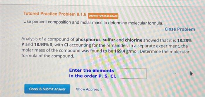 Solved Tutored Practice Problem 8.1.6 Use percent | Chegg.com