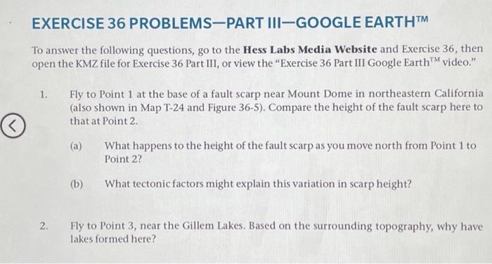 T−24 Mount Dome, CA ↙EXERCISE 36 PROBLEMS-PART | Chegg.com
