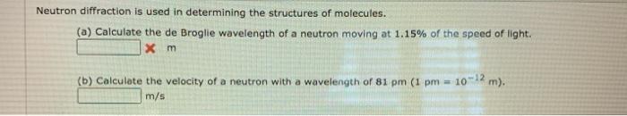 Solved Neutron diffraction is used in determining the | Chegg.com
