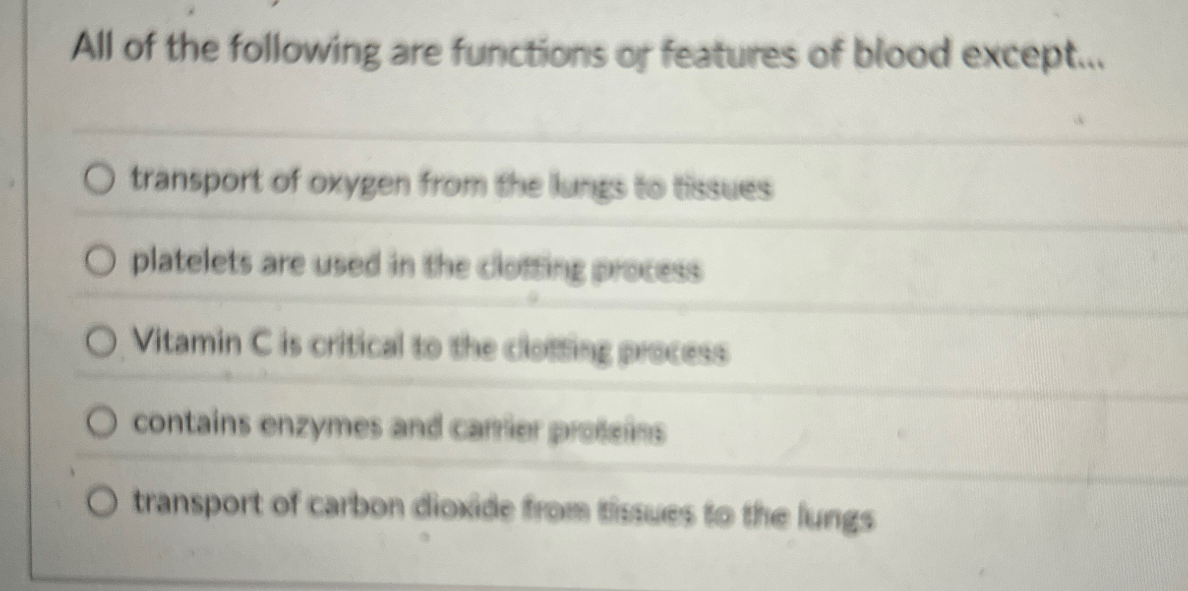 Solved All of the following are functions or features of | Chegg.com