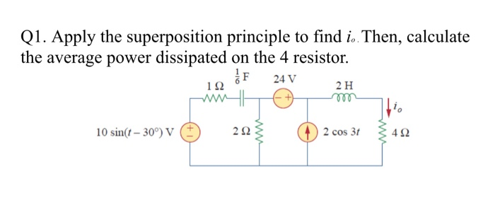Solved Q1. Apply the superposition principle to find i. | Chegg.com