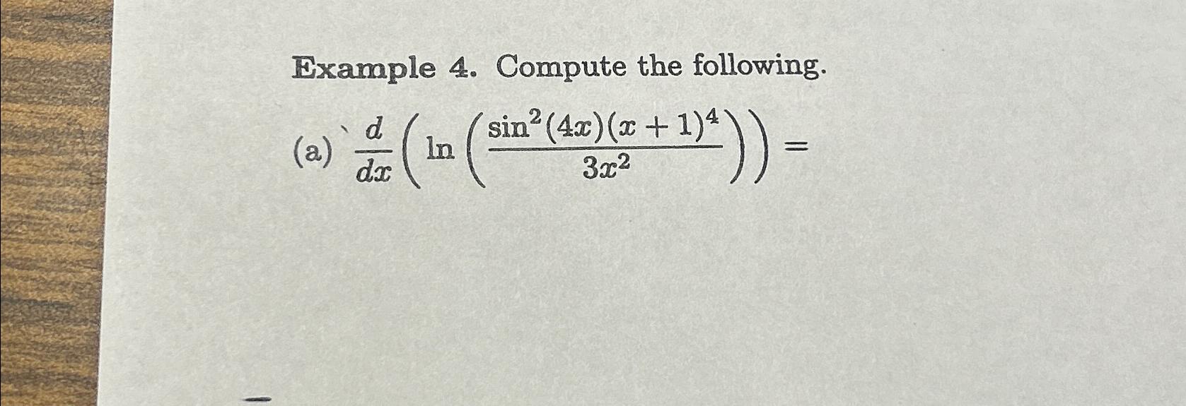 Solved Example 4. ﻿Compute the | Chegg.com