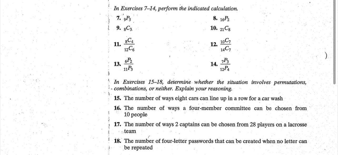Solved In Exercises 7-14, ﻿perform the indicated | Chegg.com