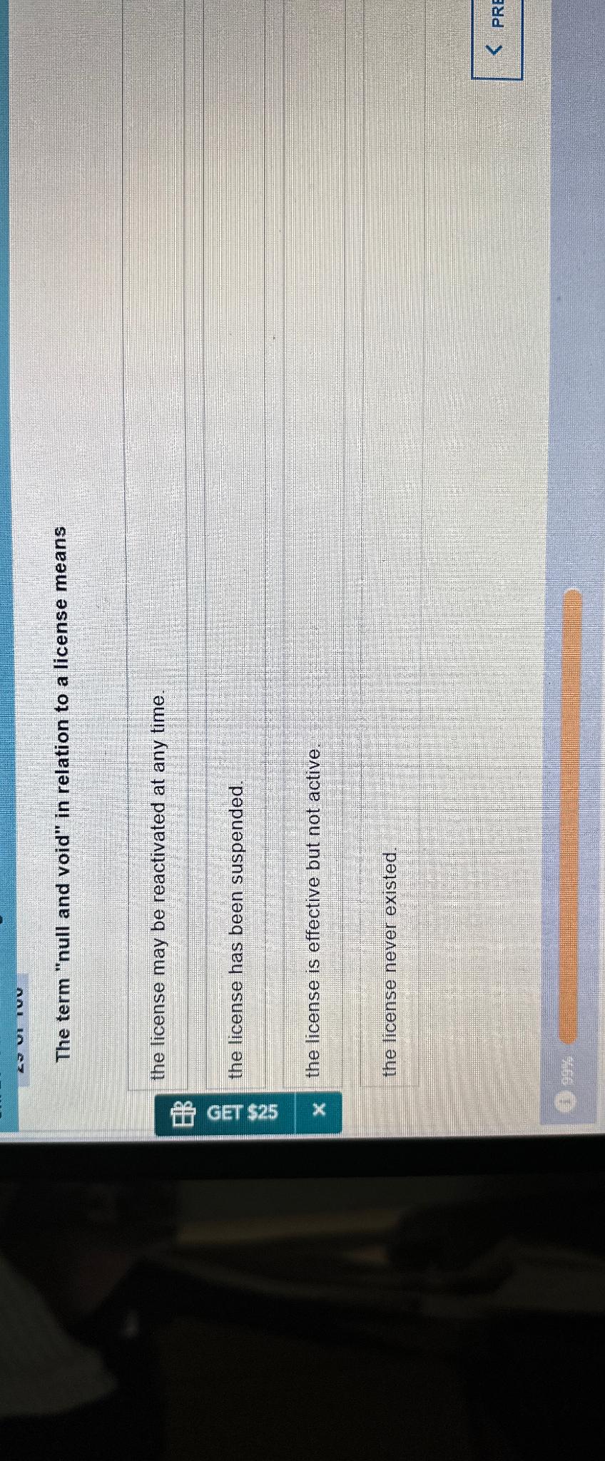 Solved The term "null and void" in relation to a license | Chegg.com