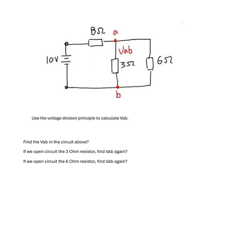 Solved Use the voltage division principle to calculate | Chegg.com