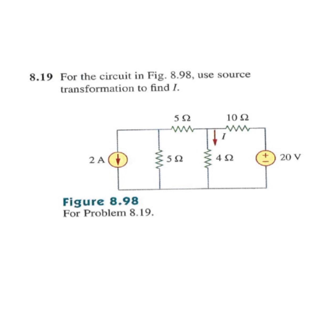 Solved 8.19 ﻿For the circuit in Fig. 8.98, ﻿use source | Chegg.com