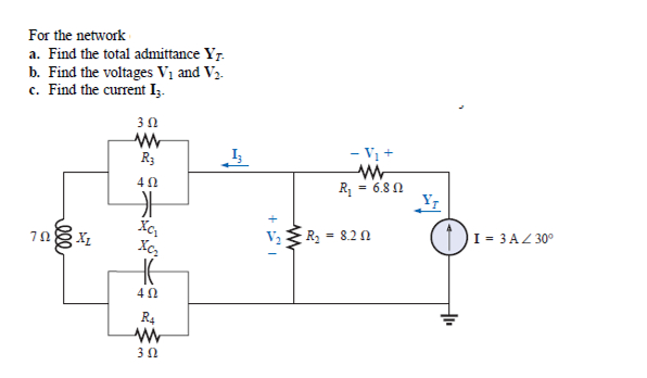 Solved For the networka. ﻿Find the total admittance YT.b. | Chegg.com