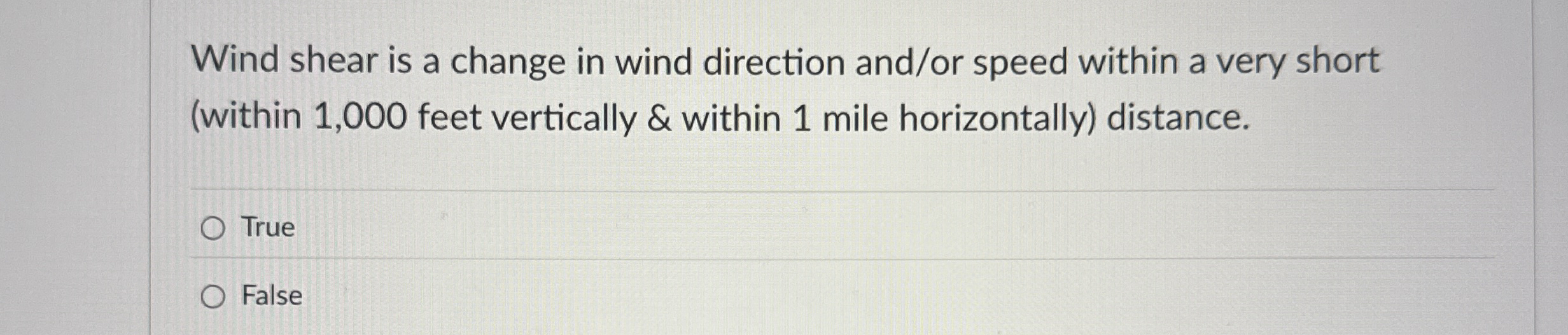 Solved Wind shear is a change in wind direction and/or speed | Chegg.com