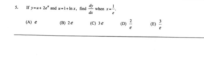 Solved 11. If y=sinu,u=v−v1, and v=lnx, then value of dxdy | Chegg.com