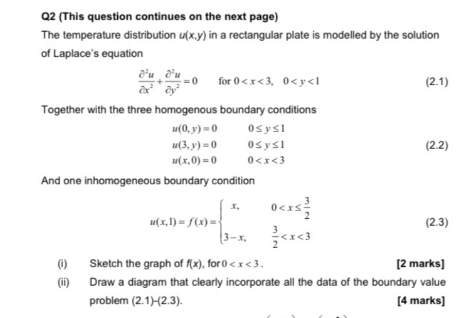 Solved Q2 (This question continues on the next page) The | Chegg.com