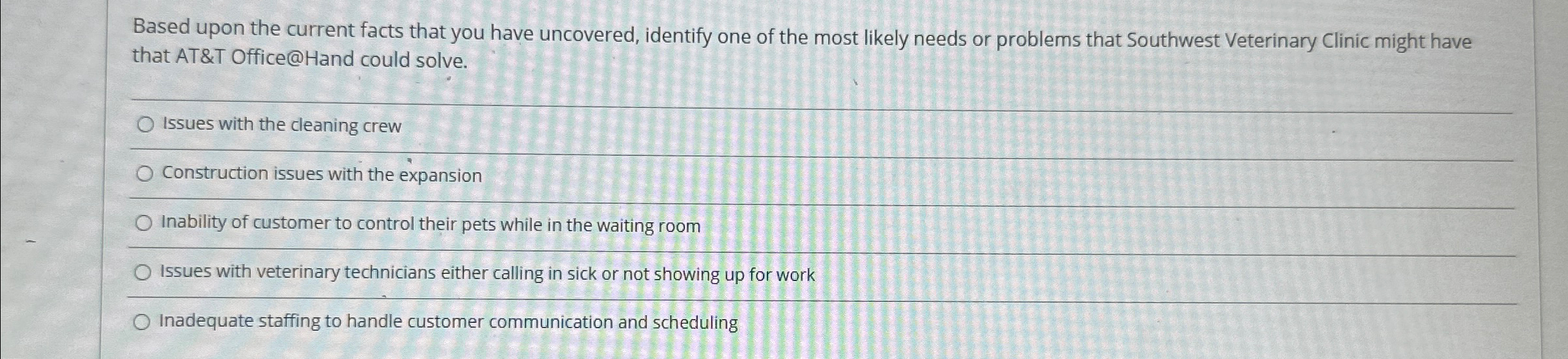 Solved Based upon the current facts that you have uncovered, | Chegg.com