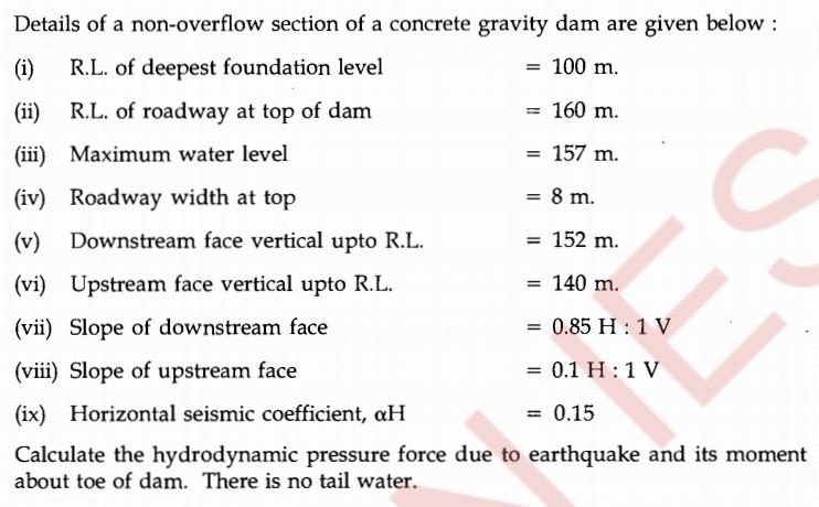 Solved Details of a non-overflow section of a concrete | Chegg.com